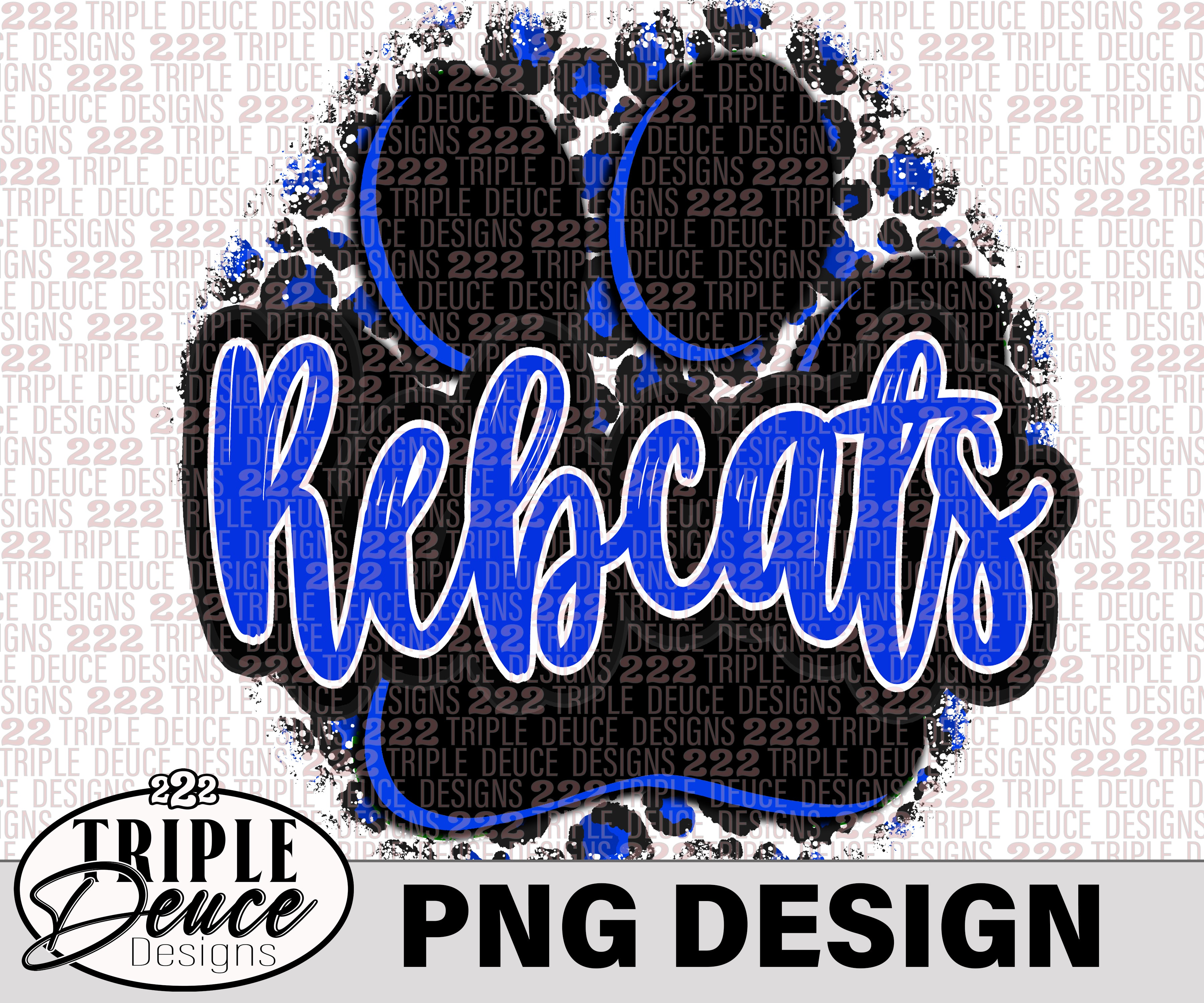 Rebcats Paw - Blue PNG Design – Triple Deuce Designs